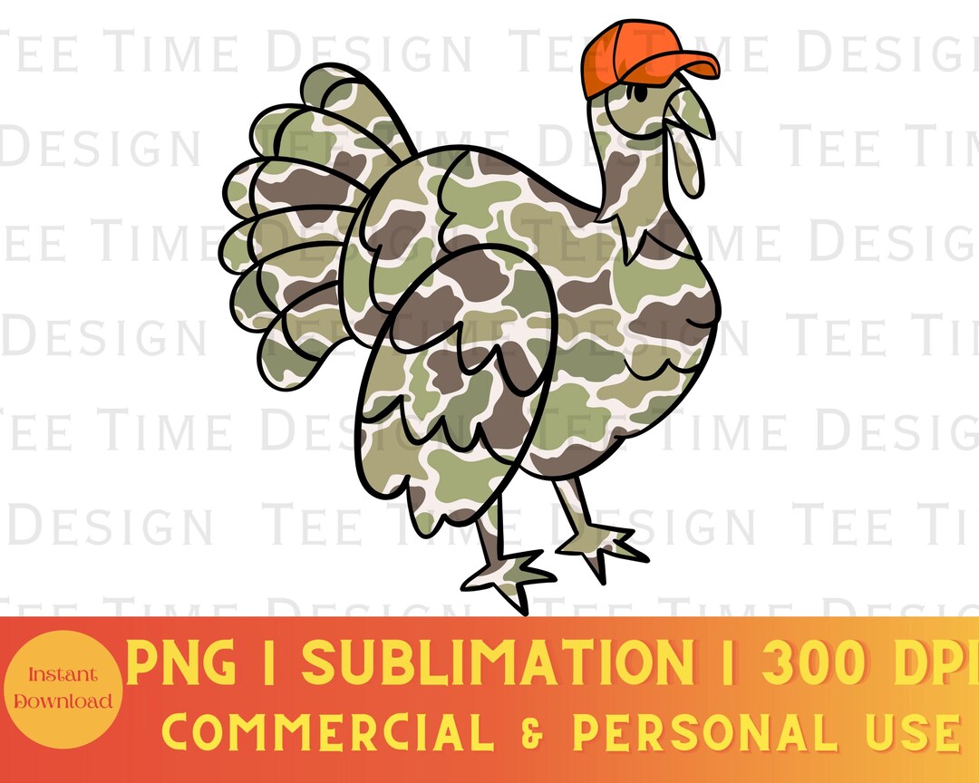 Old School Funny Camo Thanksgiving Turkey PNG Hunting Cap Camouflage ...