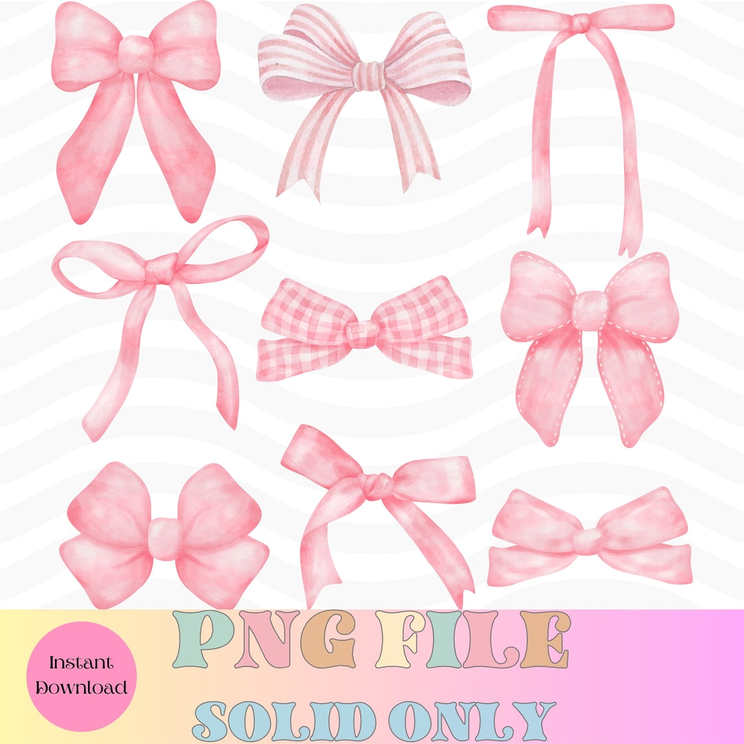 Coquette Bows PNG, Pink Bow Png, Coquette Png, Sublimation Design ...