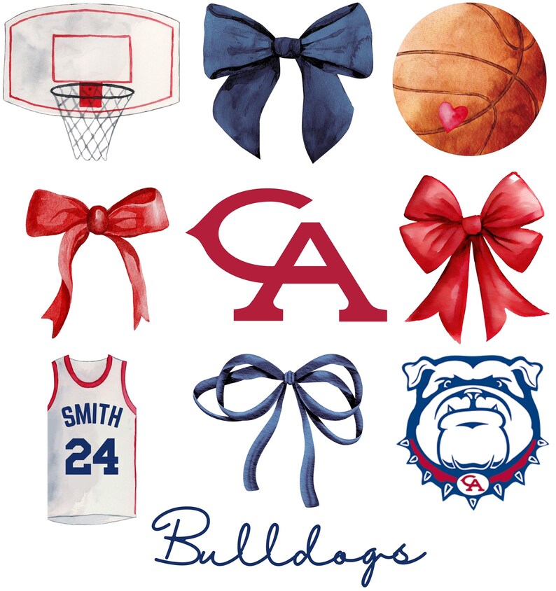 Custom Basketball PNG, College Png, Team Png, Coquette Bow, Preppy ...