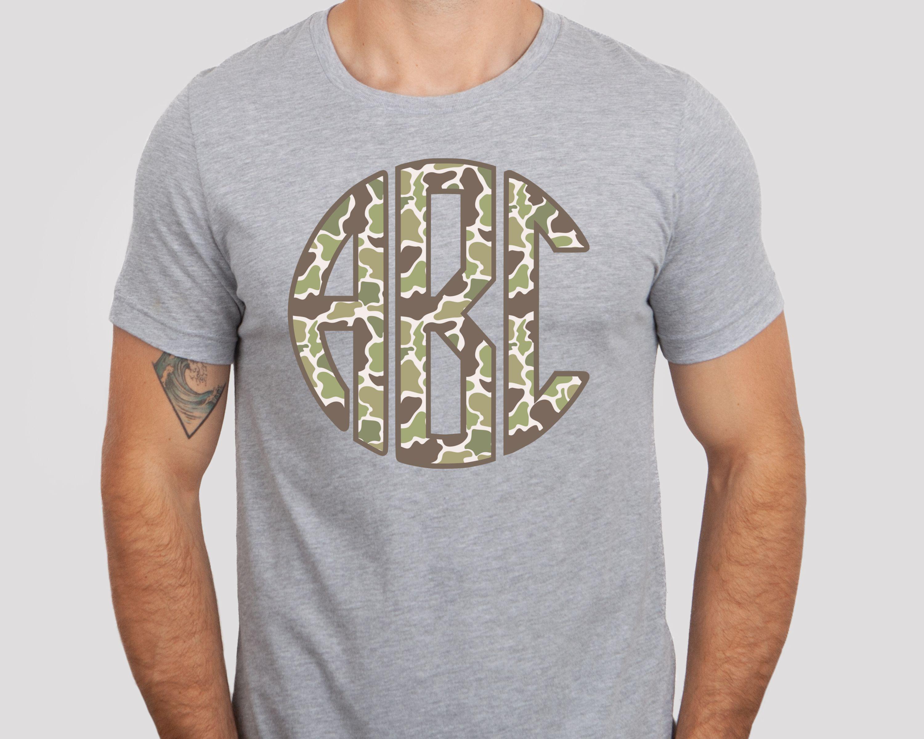 Custom Old School Camo Circle Monogram PNG Duck Hunting Personalized ...