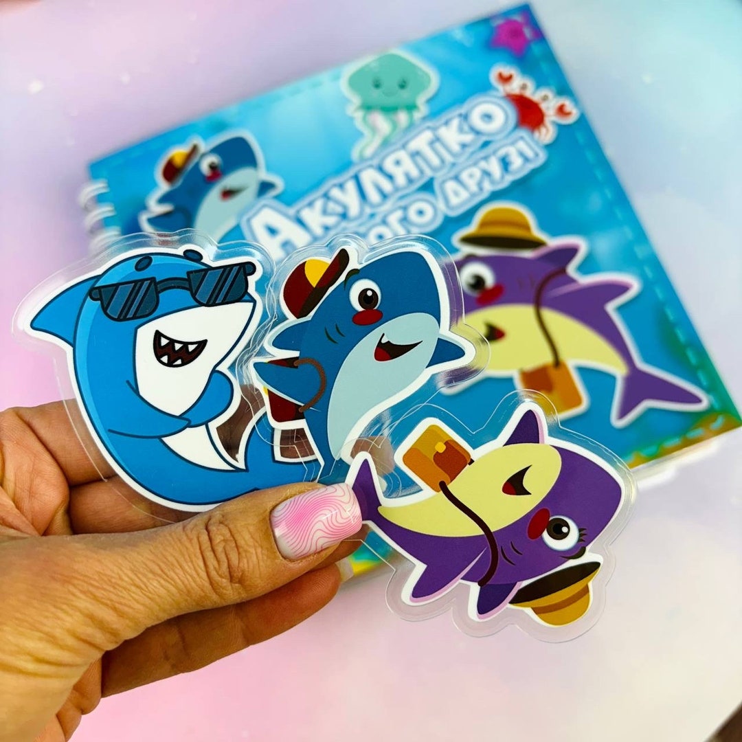 Baby Shark Toddler Busy Book, First Learning Binder, Fun Quiet Book ...