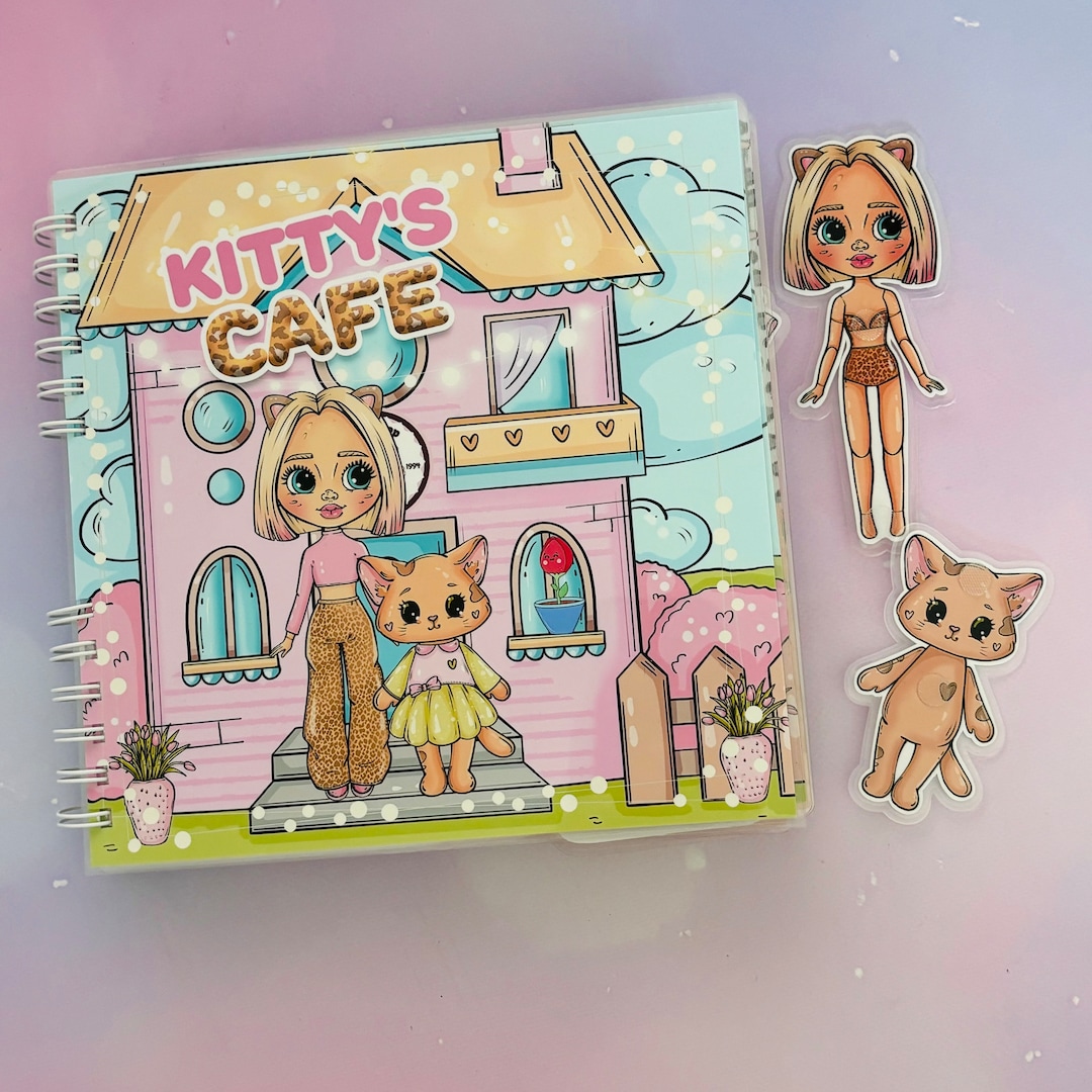 Busy Book, Smart Book, Activity Game, Quiet Book, Paper Dolls, Kitty’s ...