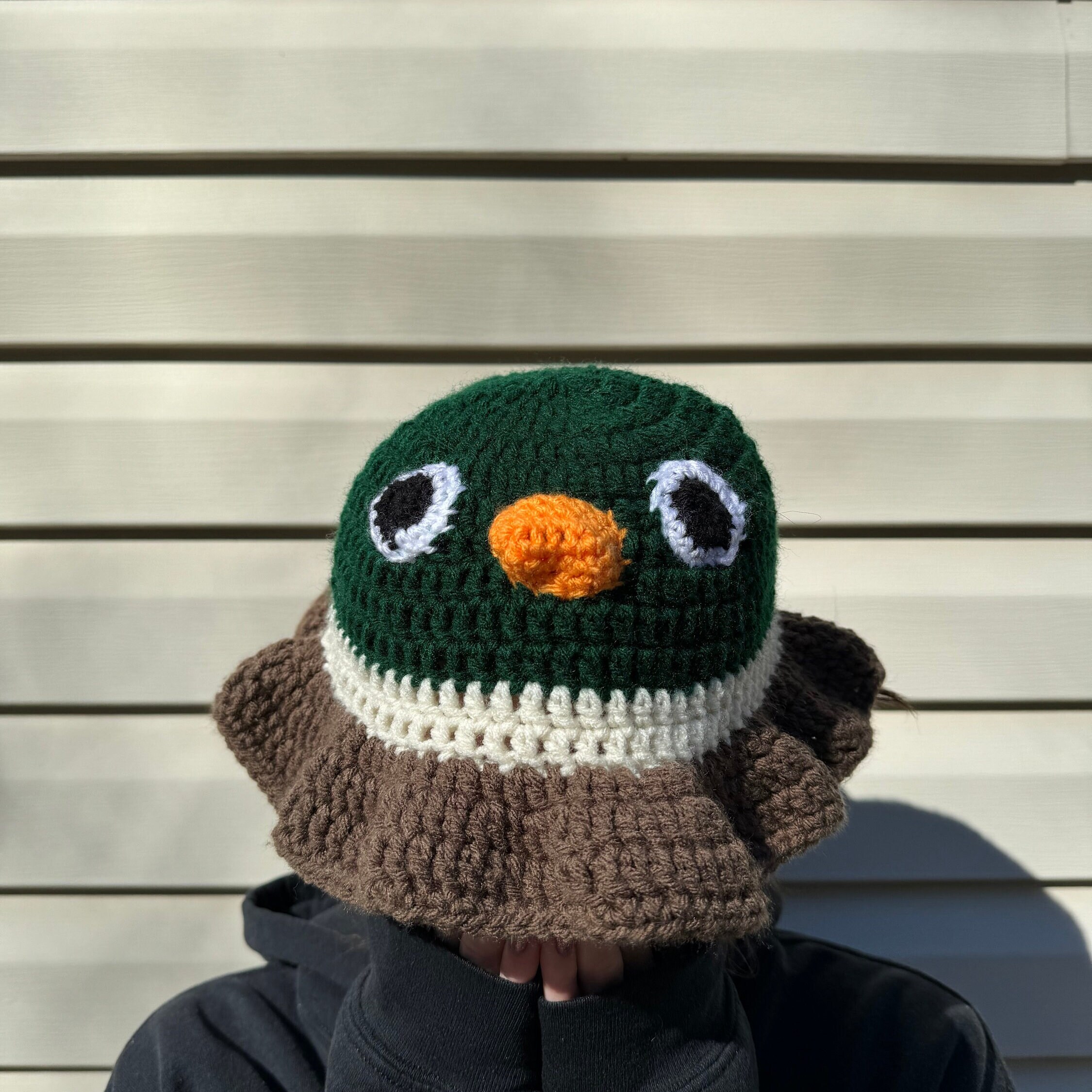 Crochet Mallard Duck Bucket Hat, Mallard Hat, Crochet Bucket Hat ...