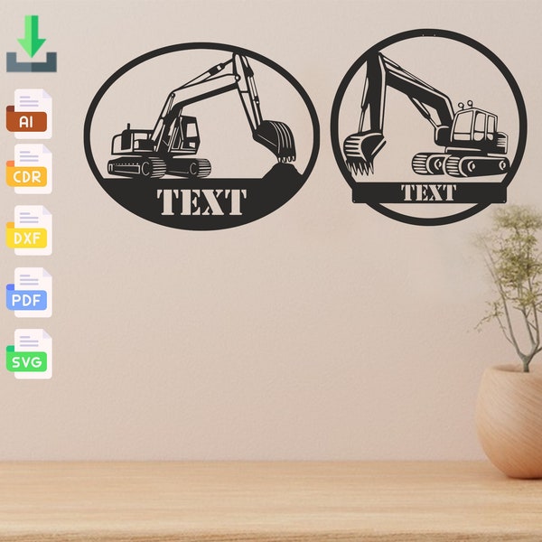 Excavator Dxf File - Etsy