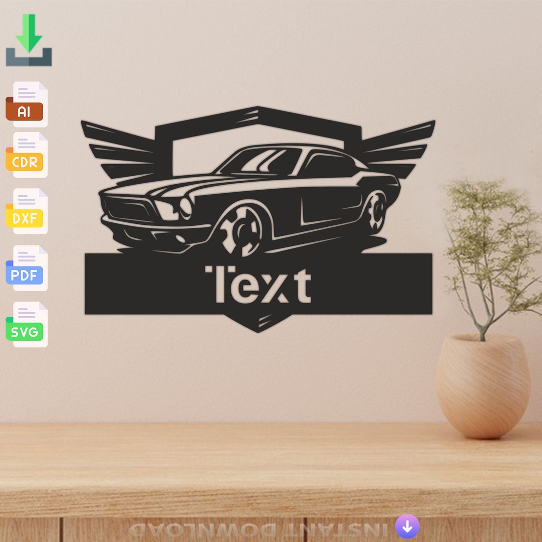 Personalized 3d Car Decoration Svg, Laser Cut, Svg, Dxf, Glowforge CNC ...