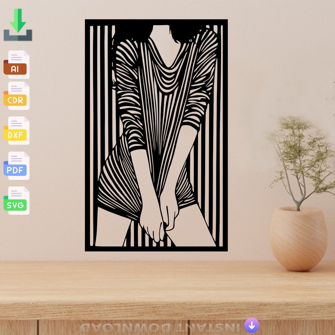 Woman Panel SVG: Laser Cut File, CNC, Glowforge (digital Download ...