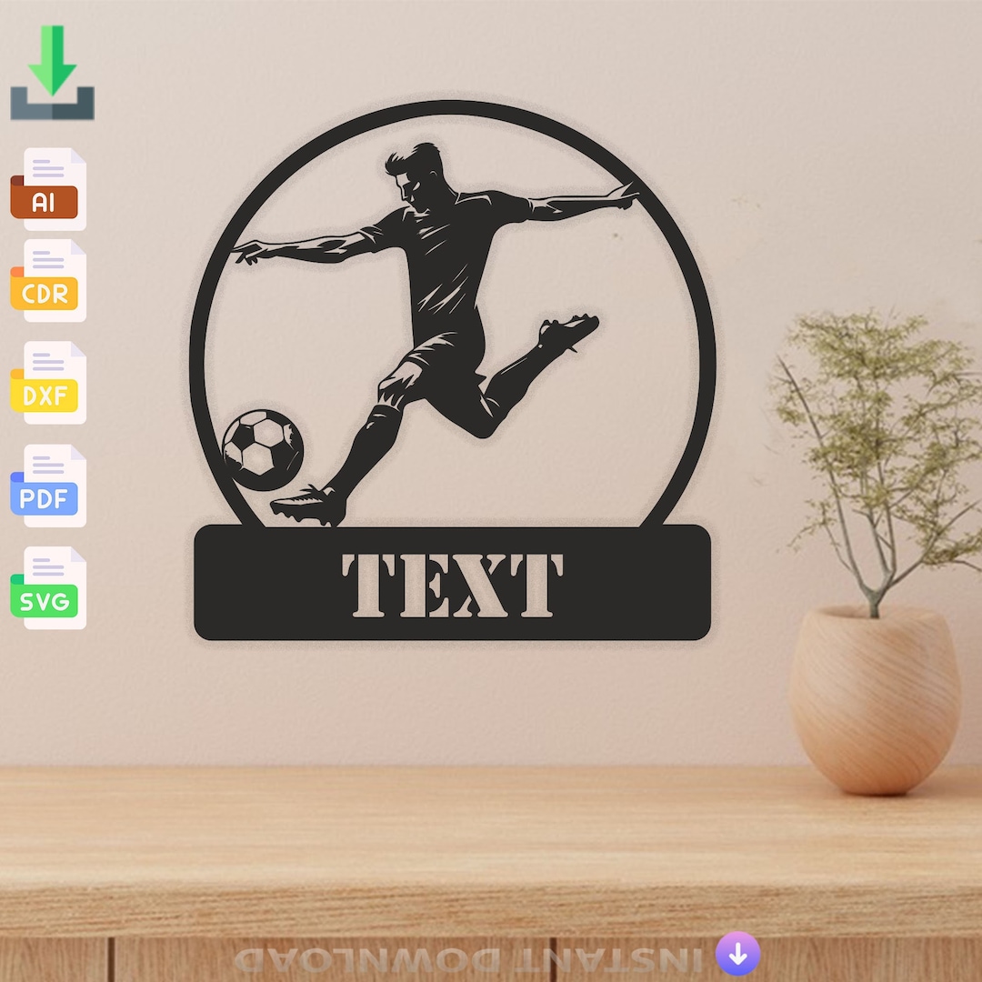 Personalized Football Player,laser Cut,svg,dxf,glowforge CNC Cutting ...