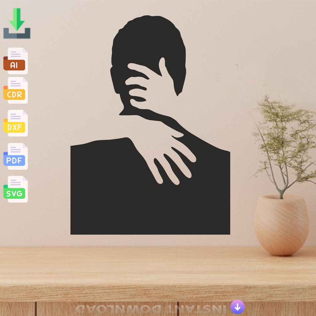 Hug the Human CNC Cutting Designs, Dxf, Pdf, Svg, Digital Vector Files ...