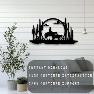 Cowboy Scene SVG: Laser Cut Files for CNC, Cricut (digital Download) - Etsy