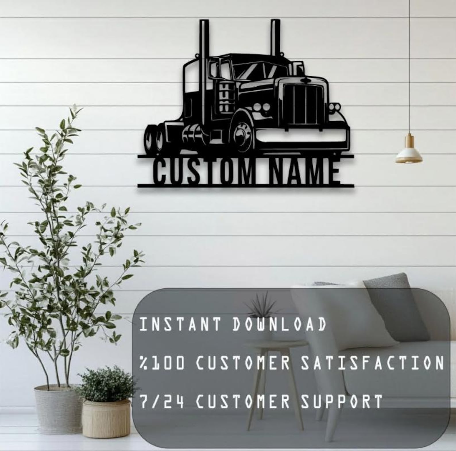 Custom Trucking SVG: Laser Cut Wall Art Template (digital Download) - Etsy