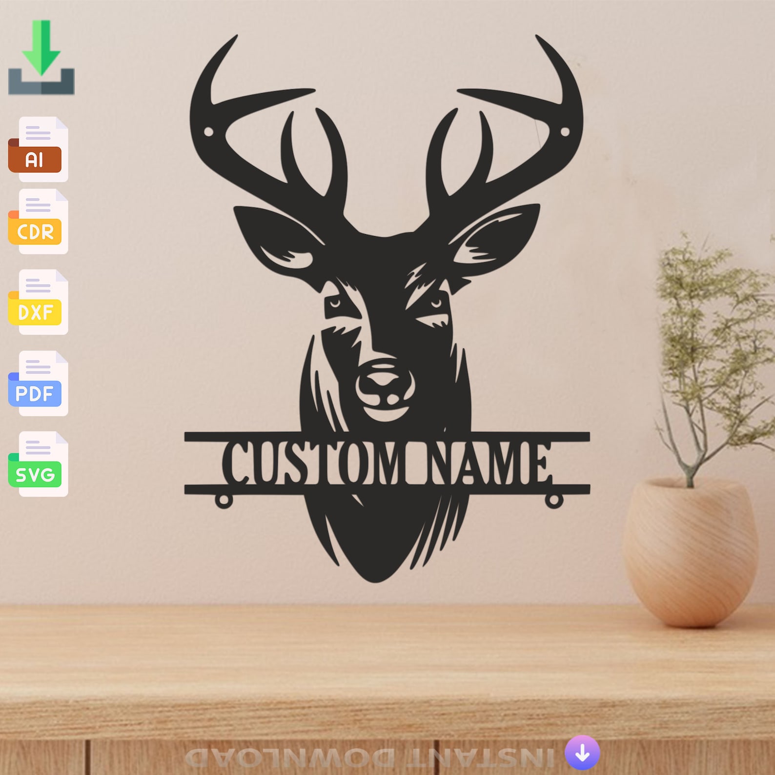 Personalized Deer Hunting Sign Design Laser Cut Svg Dxf Files - Etsy