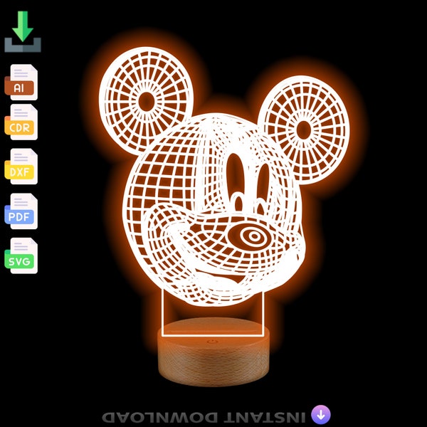 Mickey Mouse Cnc File 3d - Etsy