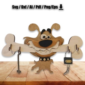 Dog Key Holder Dxf Svg Files , Home Key Holder Laser Cut File,dxf Files ...