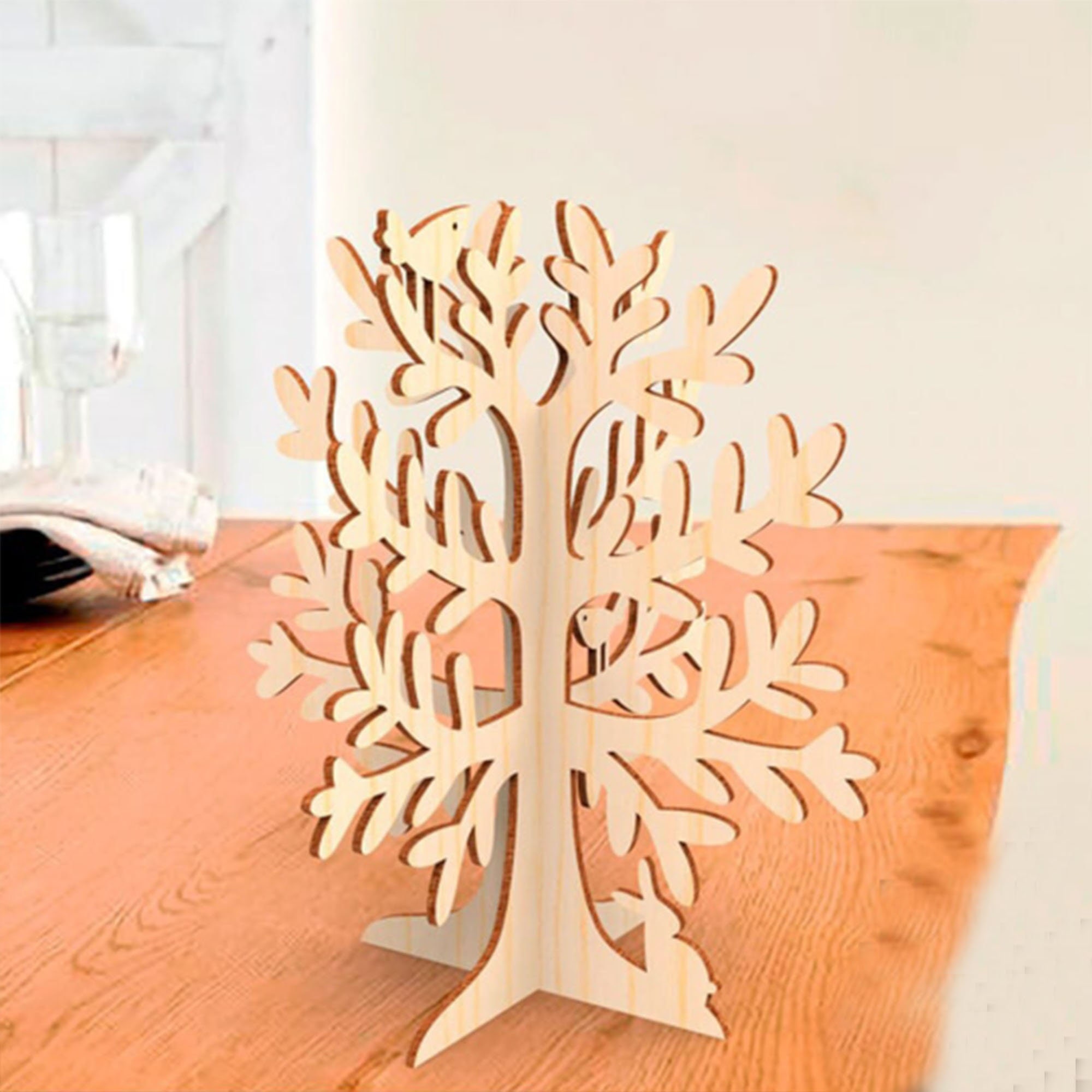 Wood 4 Mm Tree Decoration Laser Cut Svg Dxf Plan CNC - Etsy