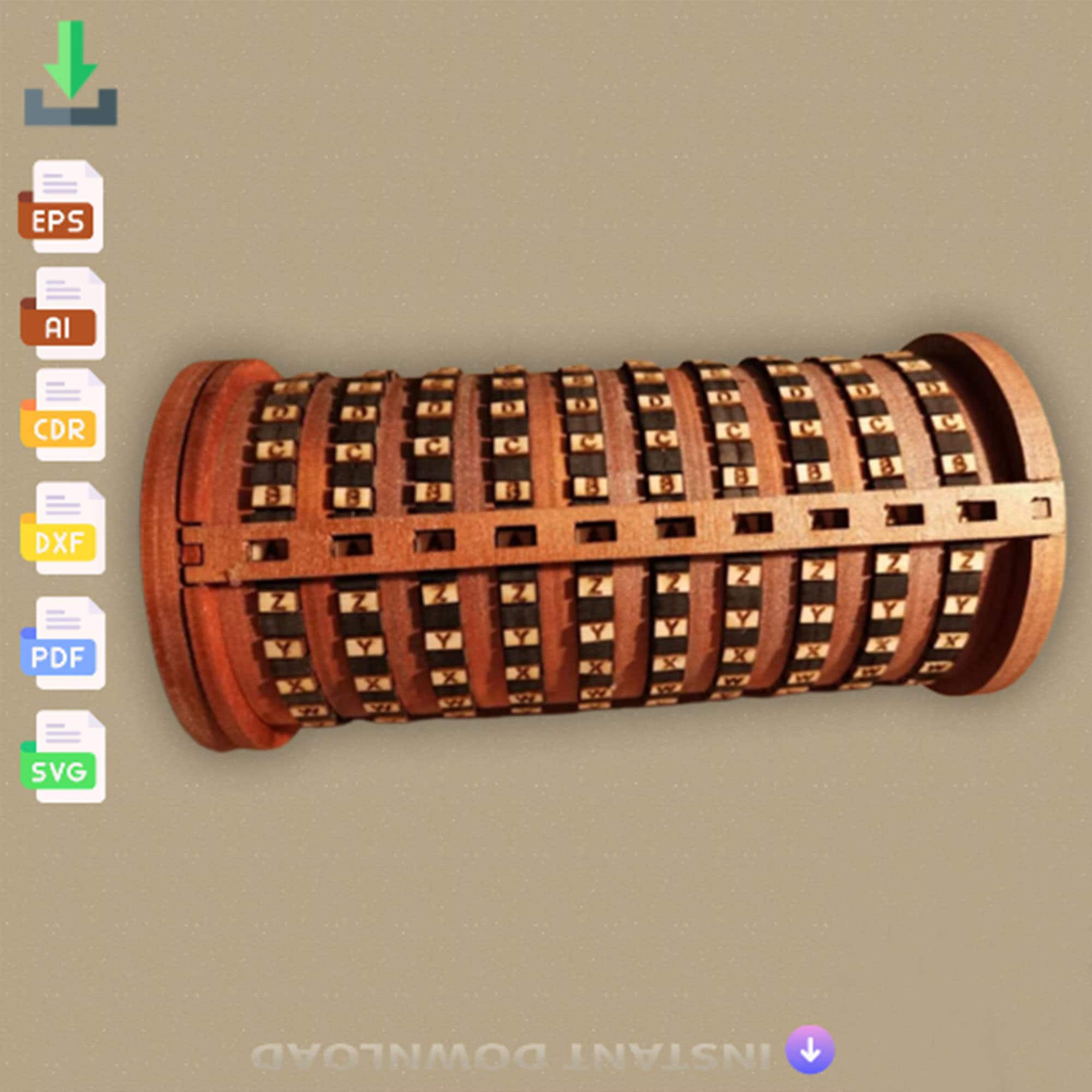 Cryptex Box Secret Storage Lock Boxlaser Cut Dxf Glowforge - Etsy