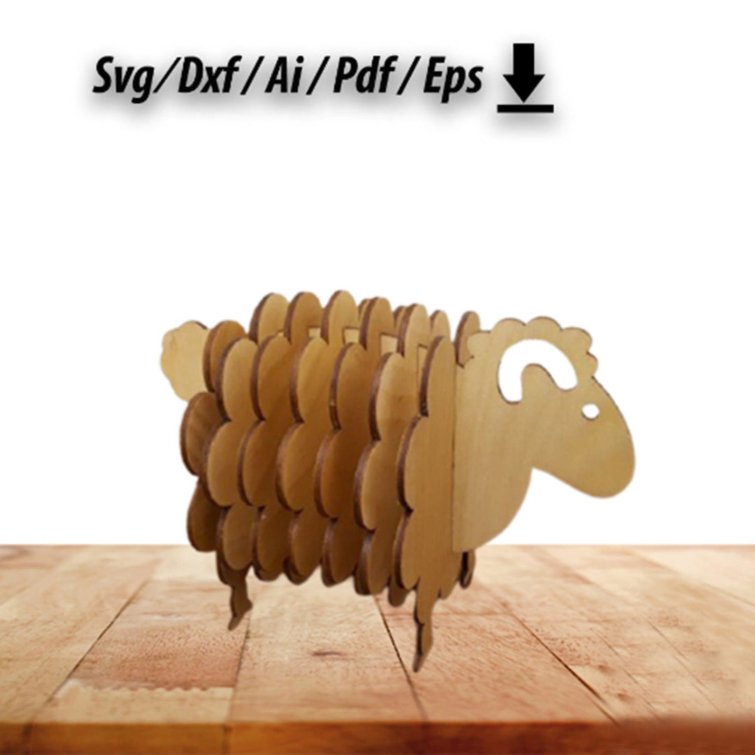 Sheep Coaster Laser Cut Files: CNC Project (digital Download) - Etsy