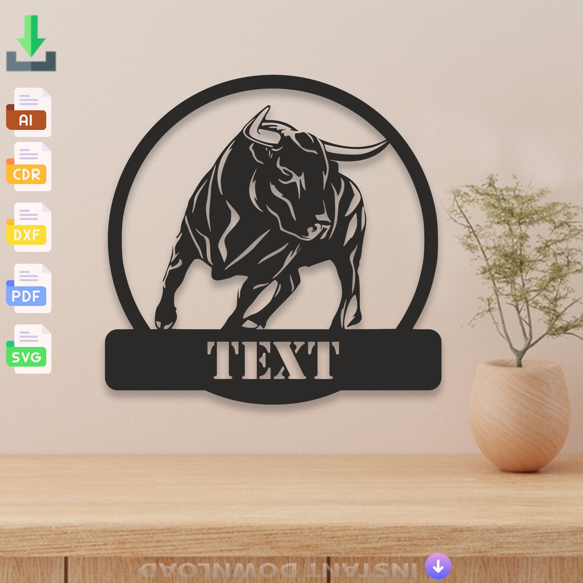 Personalized Bull Ranch Metal Sign Farm Signs Laser Cut Svg Dxf Files ...