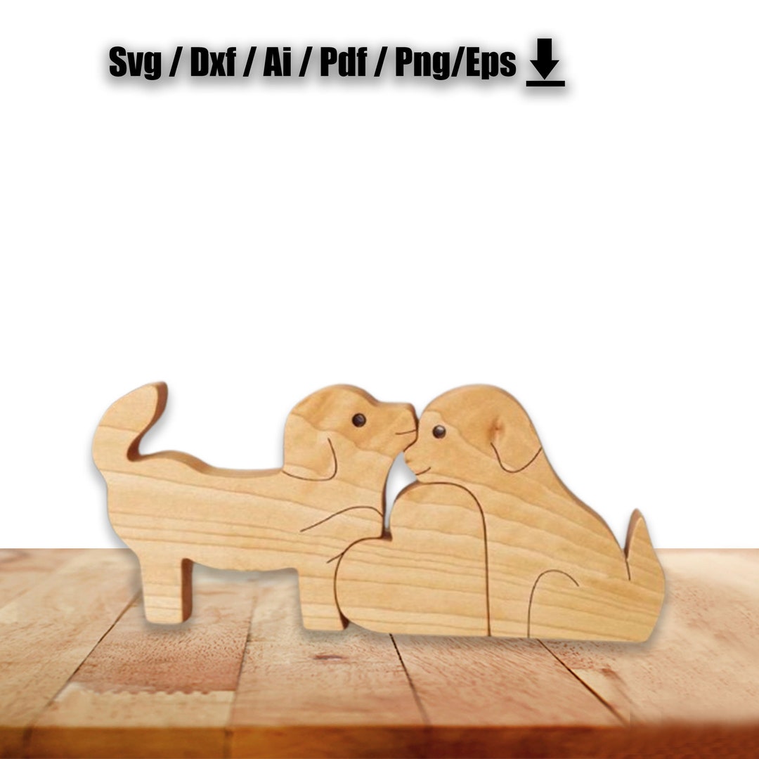 Wooden Animal Puzzle Dog Family Toy Laser Cut Files,montessori Toy,game ...