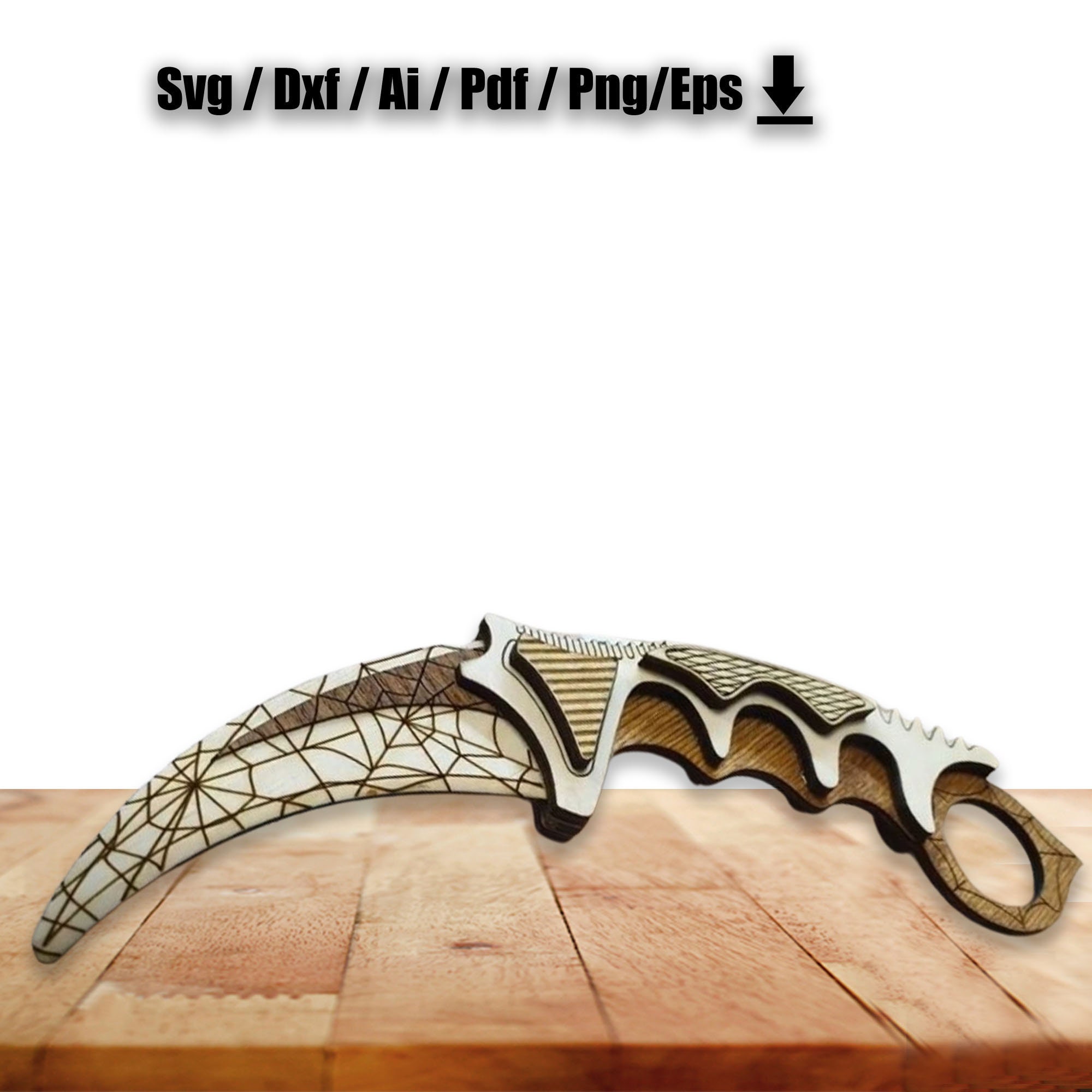 Karambit Knife 3mm Toy: Laser Cut Files (SVG, DXF, CDR) - Etsy