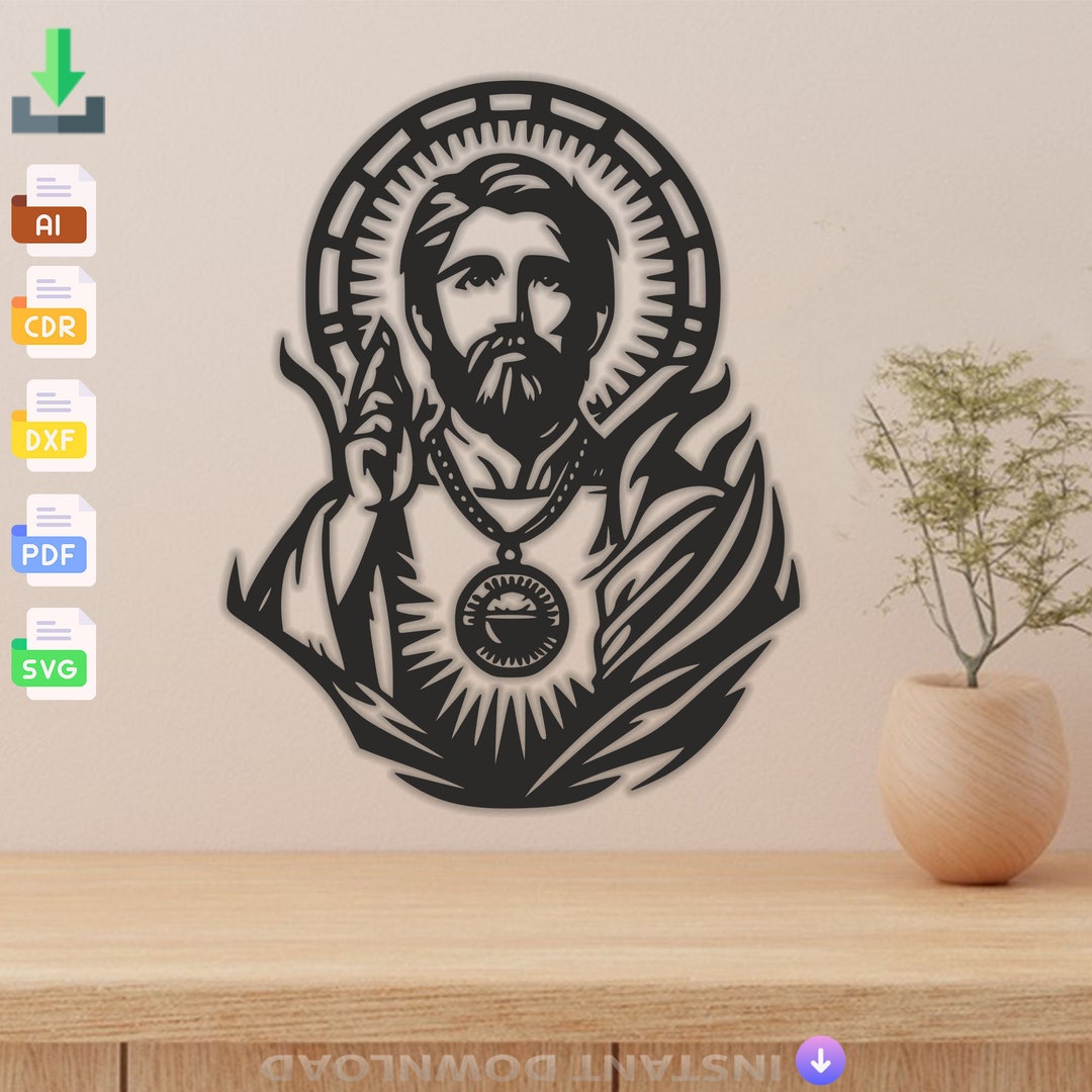 San Judas Tadeo Laser Cut Design: SVG DXF Vector File (digital Download ...