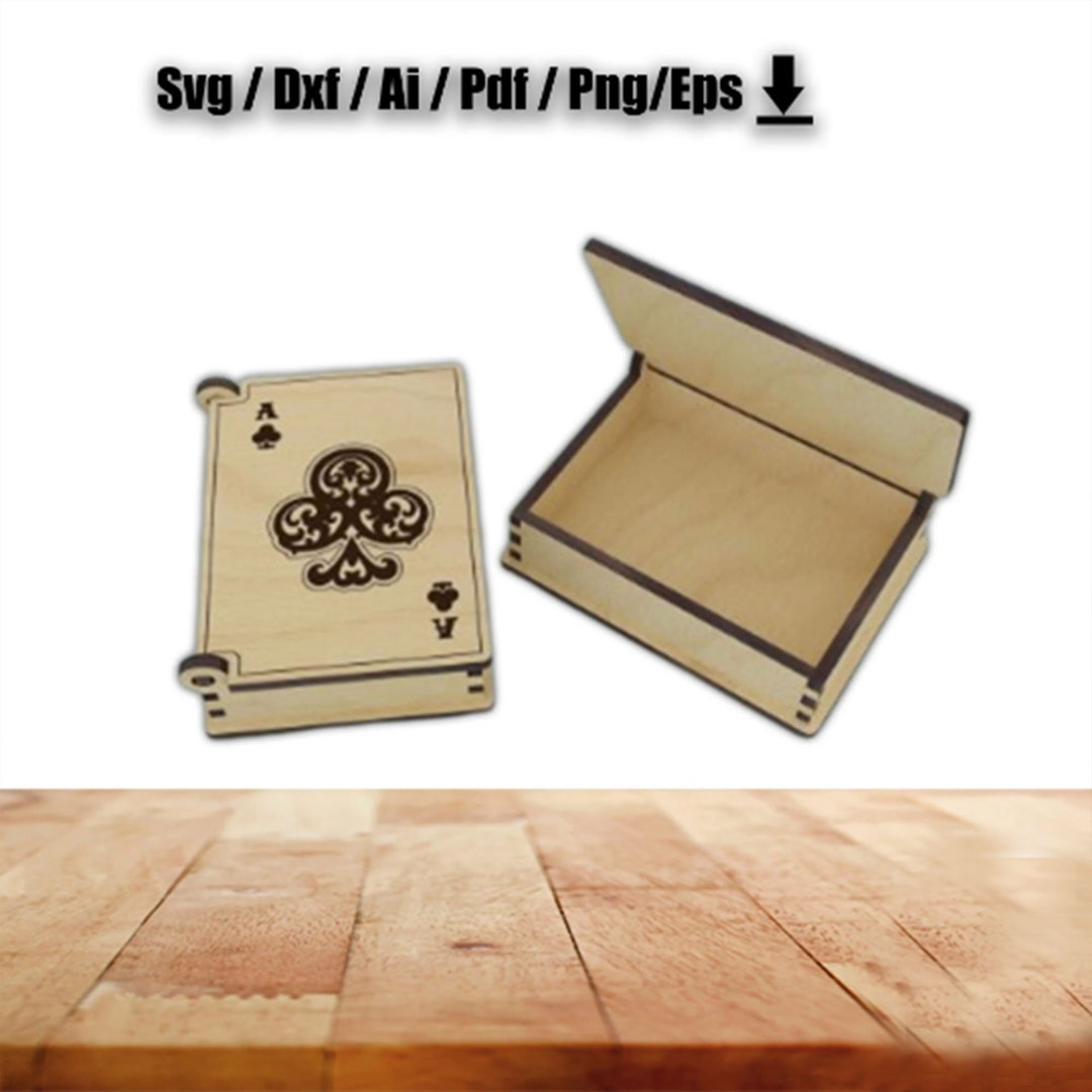 Wooden Playing Card Box 4mm Laser Cut, CNC Cutting, Desing Models,cnc ...