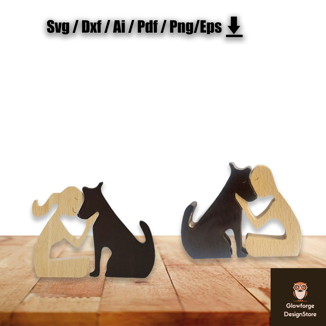 Wooden Dog Family Puzzle: Laser Cut Files, Montessori Toy (digital ...