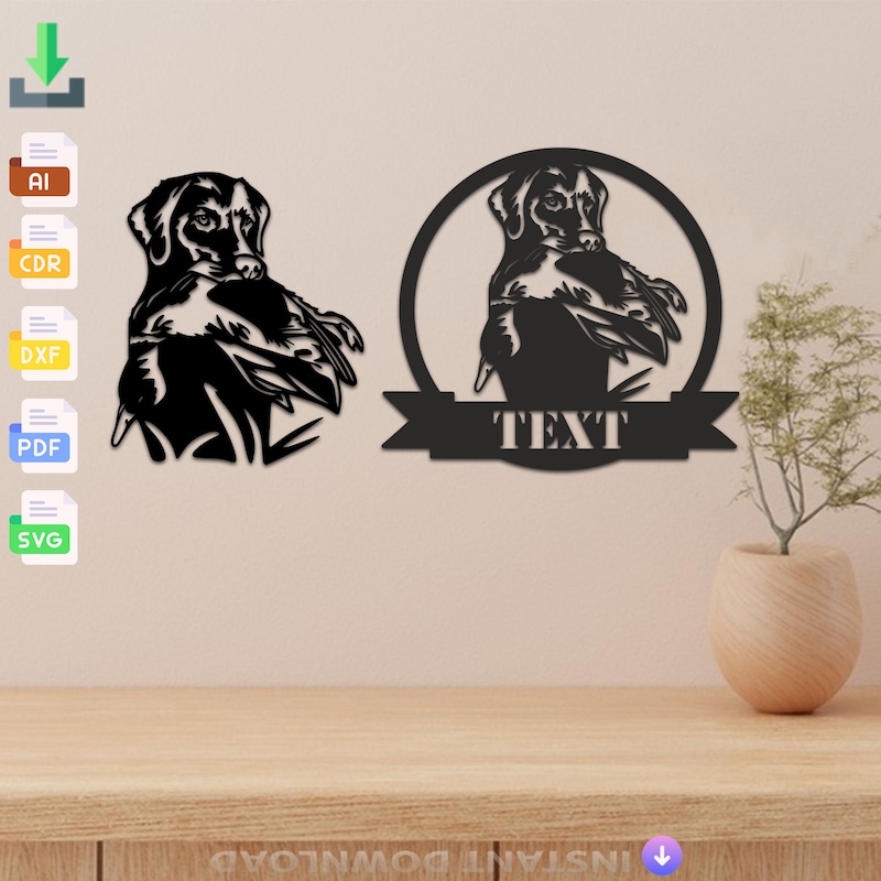 Ducking Hunting Lab Dxf - Etsy