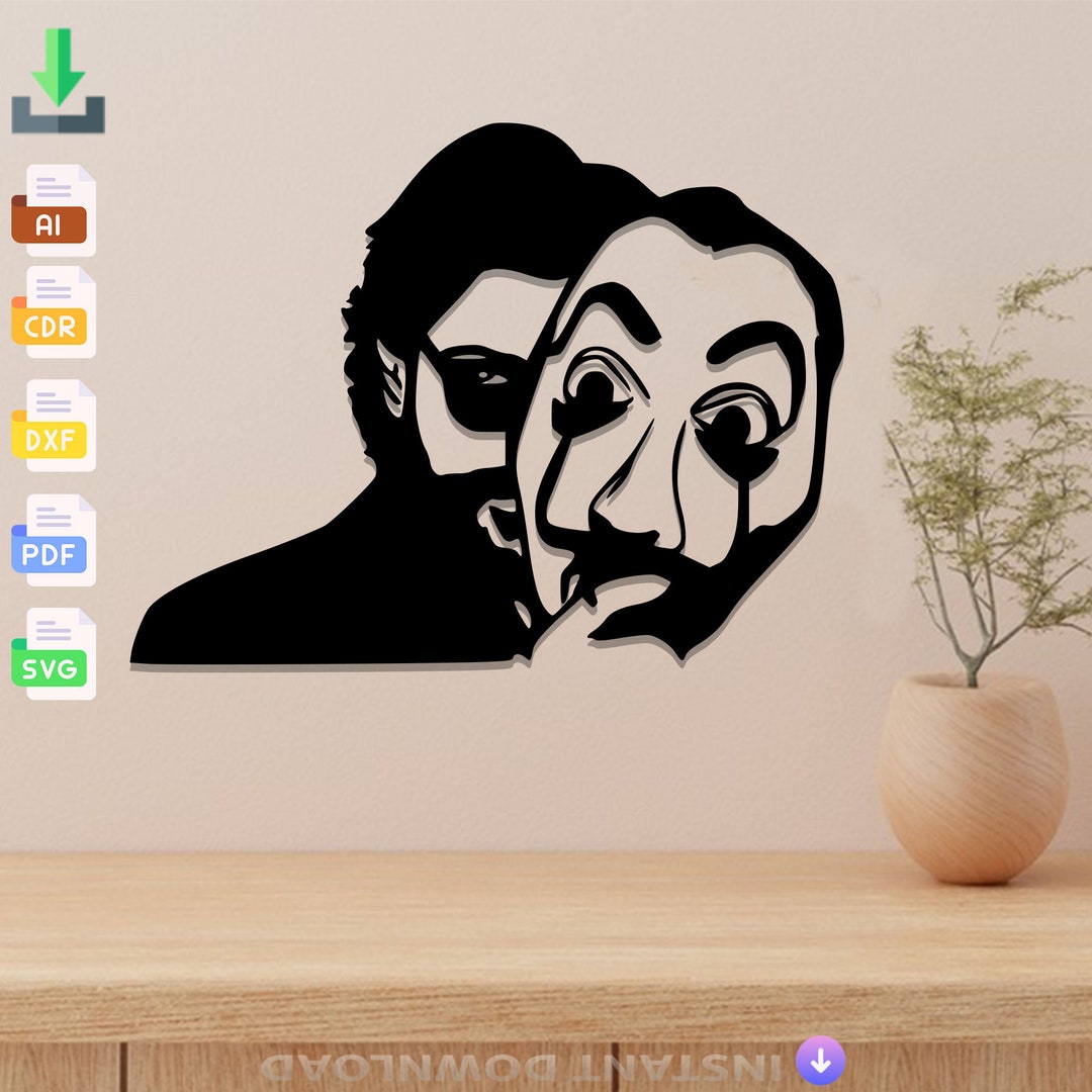 El Professor DXF File, Svg Laser Cut Svg Dxf File Wall Sticker ...