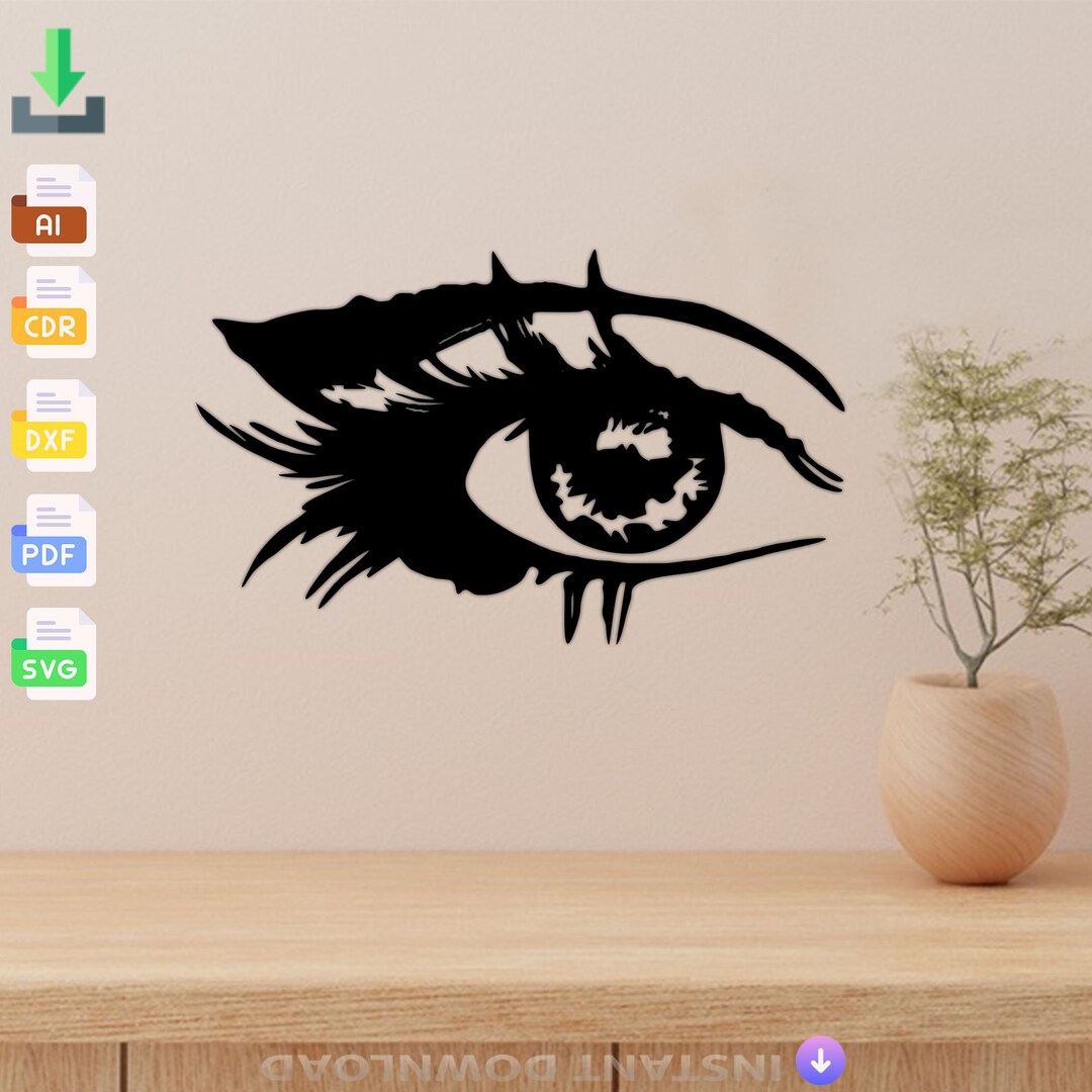 Decoration Eye Wall Art Laser Cut, Svg, Dxf, Glowforge CNC Cutting, Pdf ...