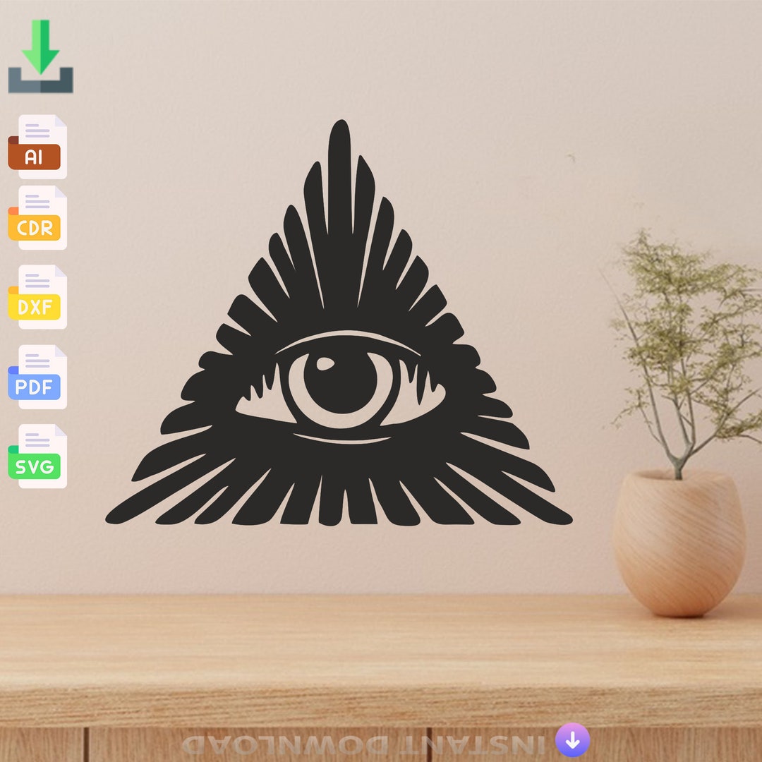 Eye Panel Svg Glowforge Laser Cut Svg Dxf File Wallart Sticker ...