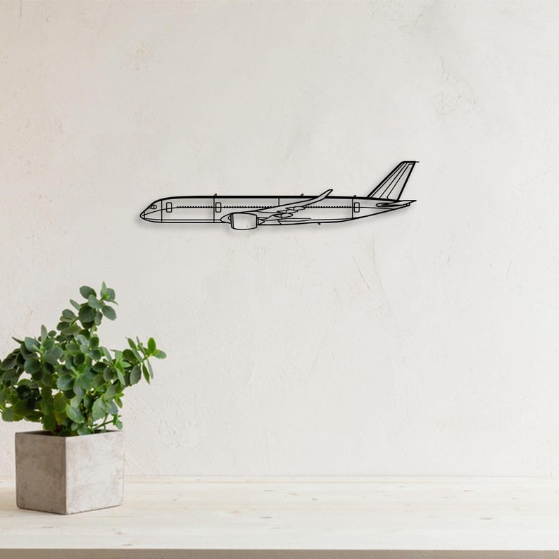 Airbus A350 XWB Wide-body Jet Vector Art (svg, Dxf, Ai, Pdf, Eps) - Etsy