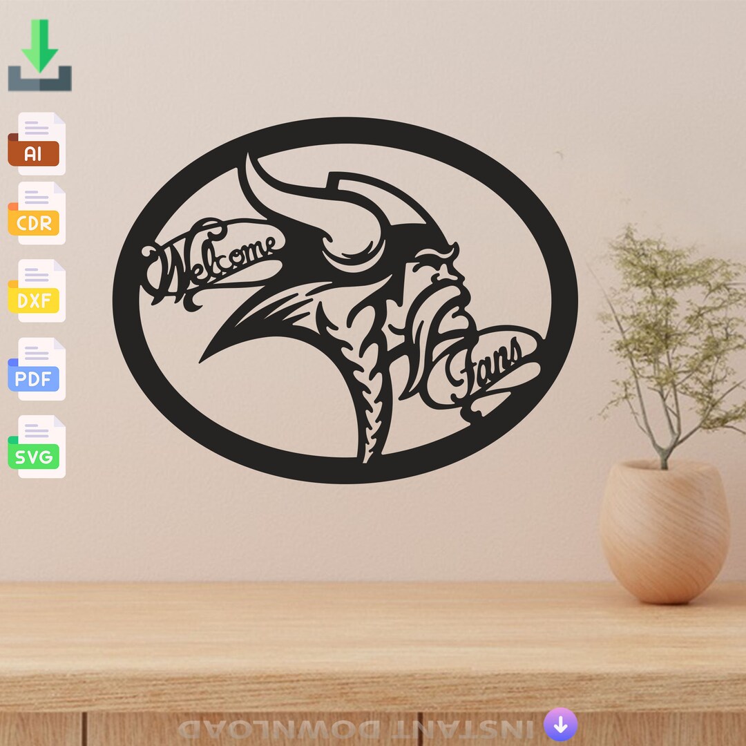 Welcome Viking Fans Svg Files, Laser Cut, Svg, Dxf, Glowforge CNC ...