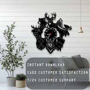 Animals Clock Svg File, Laser Cut, Svg, Dxf, Plan, CNC Cutting, CNC ...