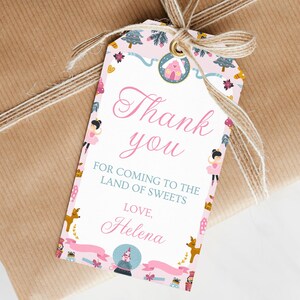 Editable Nutcracker Gift Tag Birthday Christmas, Land of Sweets Thank ...