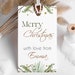 Editable Christmas Greenery Gift Tag, Pine Cone Favor Tag, Merry ...
