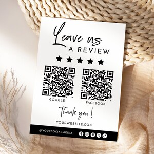Leave Us A Review Minimalist Template, Review Sign, Ask for Review ...