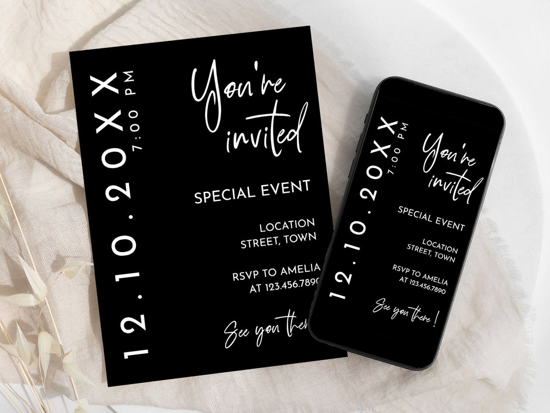 Minimalist Business Invitation Template, Modern Event Invitation, You ...