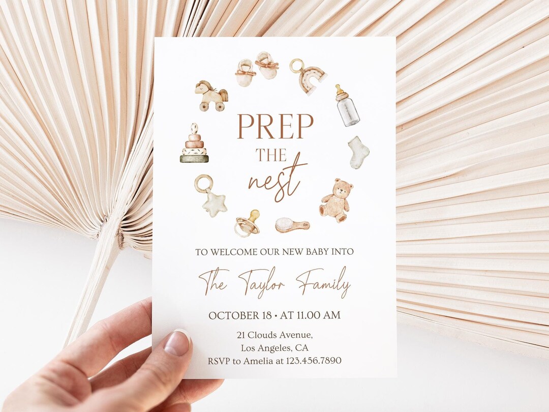 Nesting Party Invitation, Nesting Shower Invite, Gender Neutral Invite ...