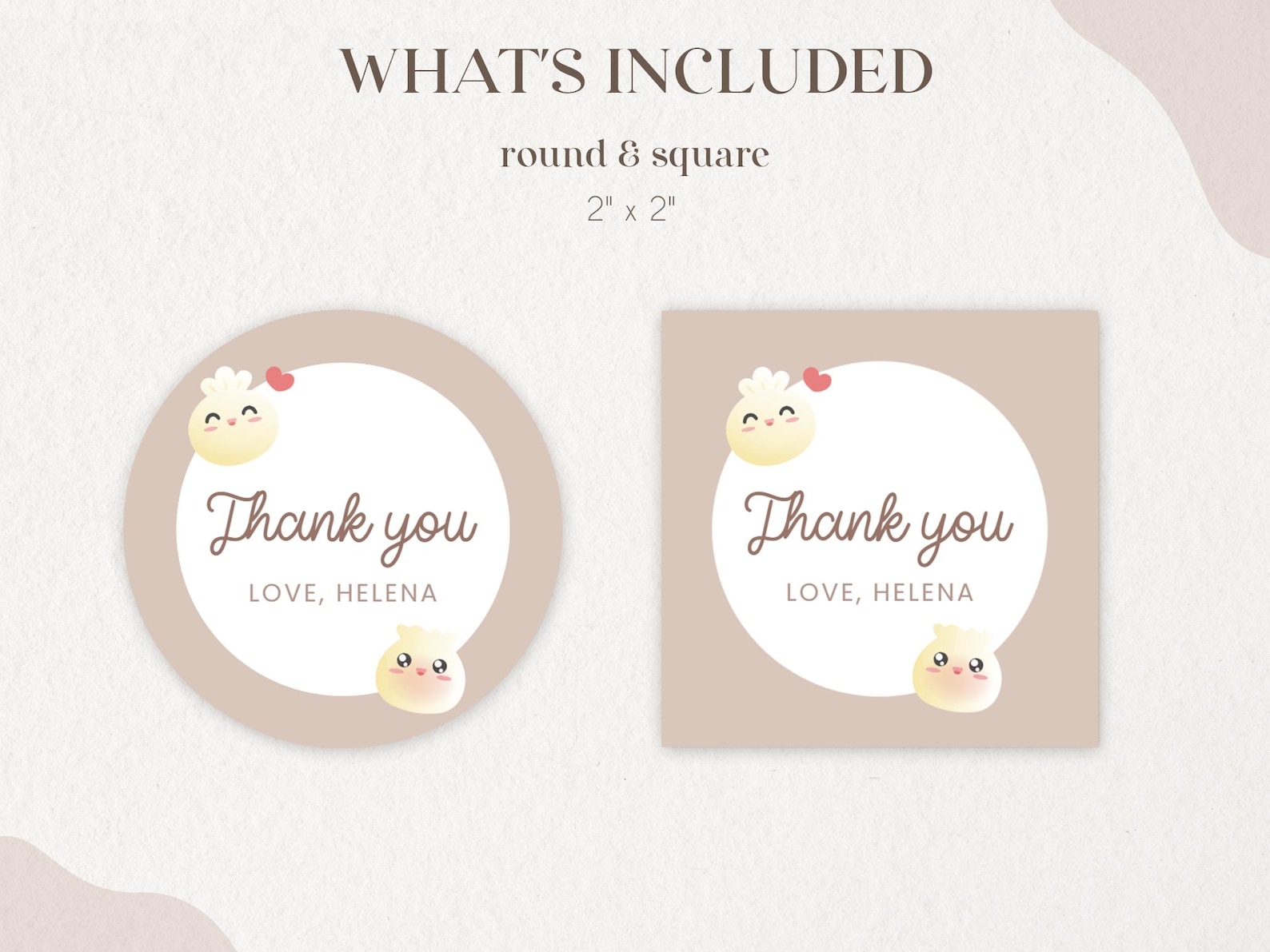 A Little Dumpling Gift Tag Editable, Dim Sum Baby Shower Thank You Tag ...