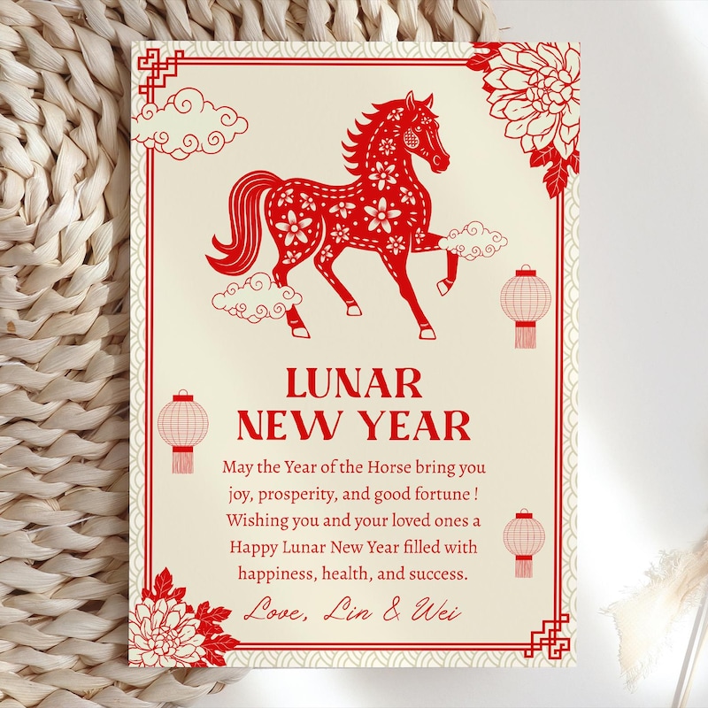 Chinese New Year Card2026 - Etsy