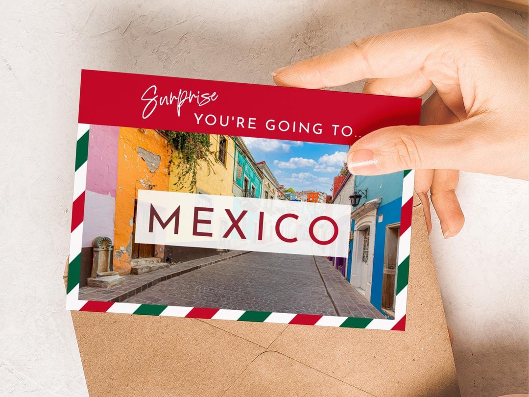 Mexico Surprise Trip Card, Surprise You're Going To, Suprise Travel ...