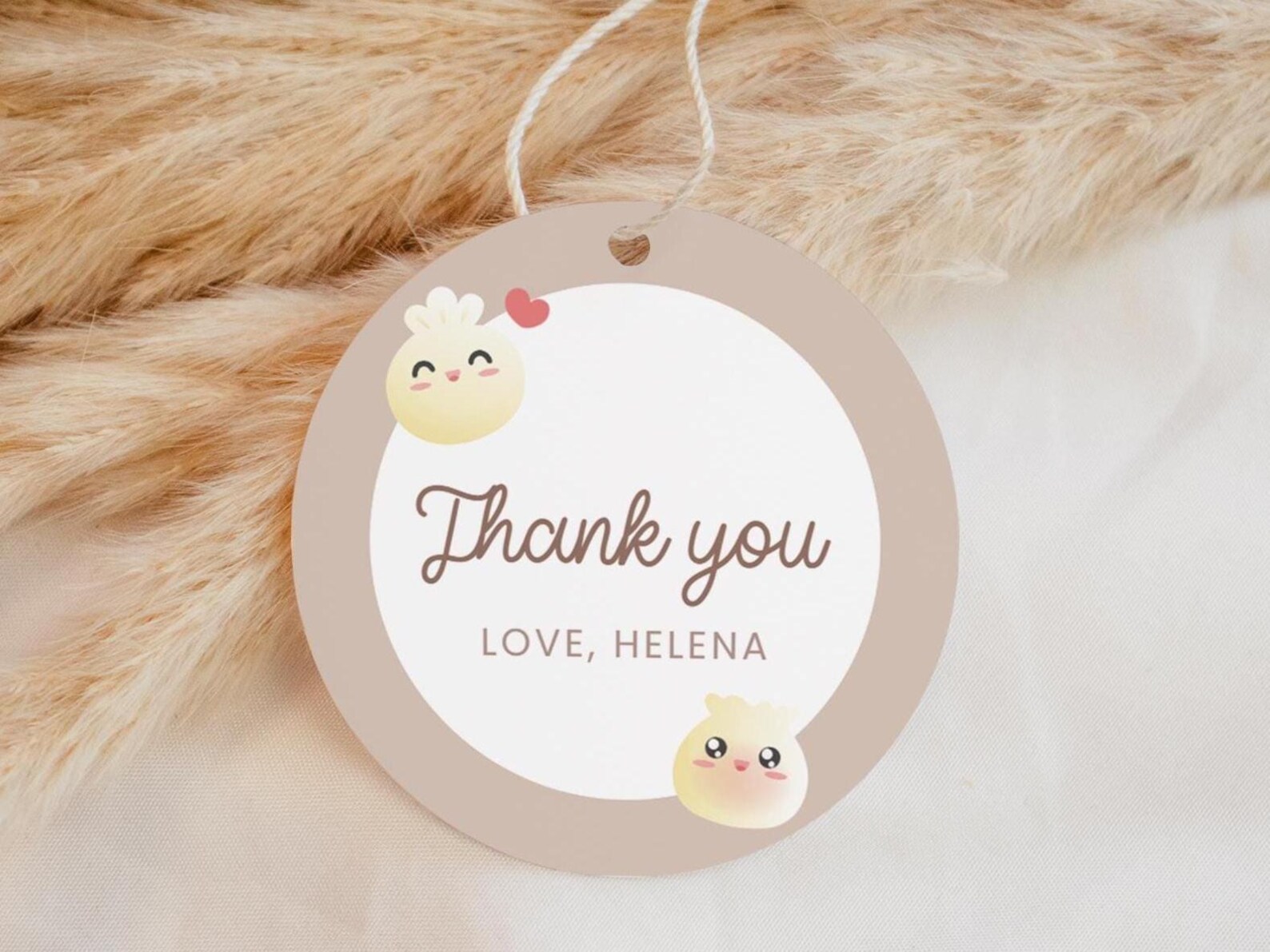 A Little Dumpling Gift Tag Editable, Dim Sum Baby Shower Thank You Tag ...
