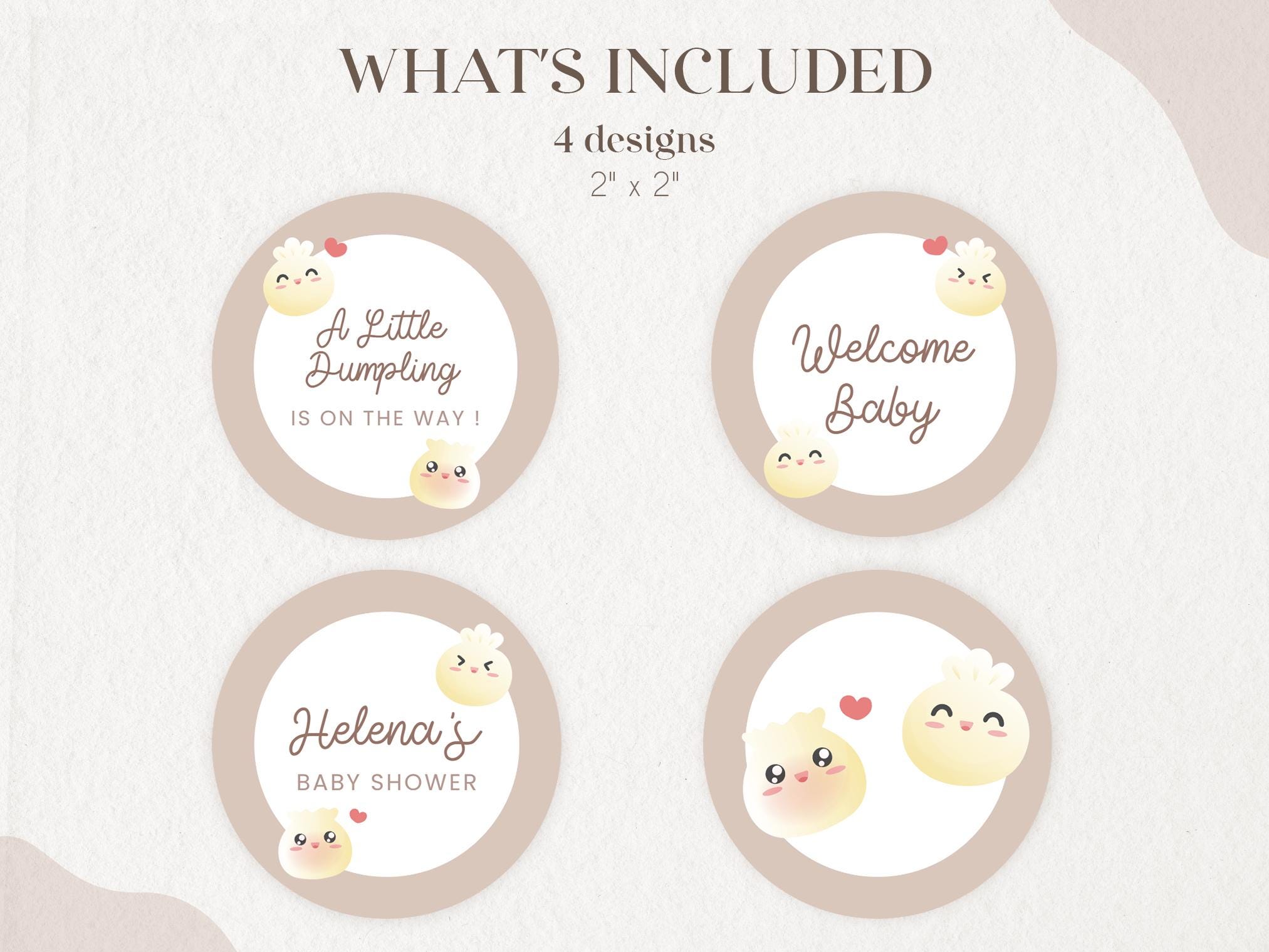 Little Dumpling Cupcake Toppers Baby Shower, Dim Sum Baby Decorations ...