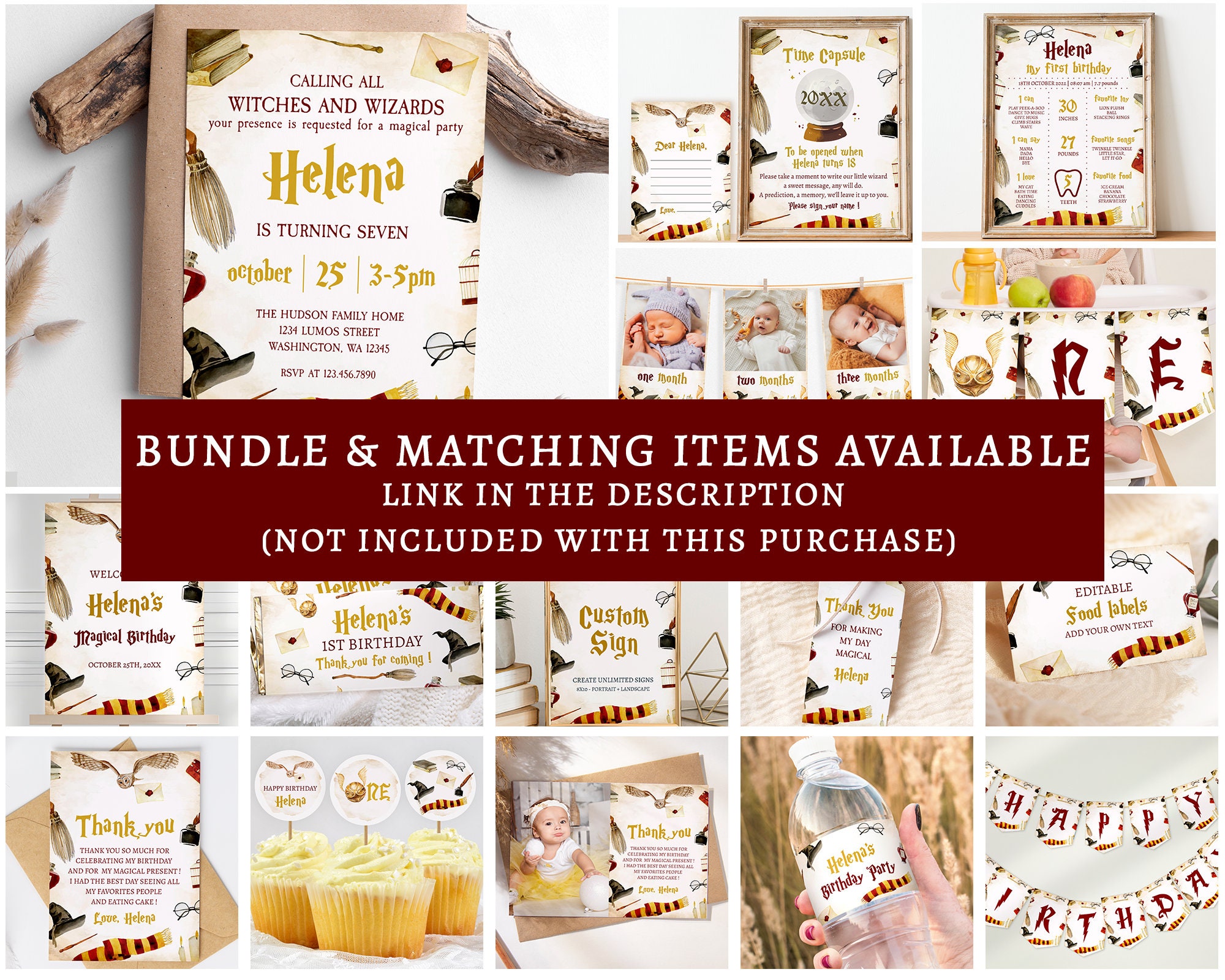 Editable Wizard Birthday Party Menu Wizard Halloween Menu - Etsy