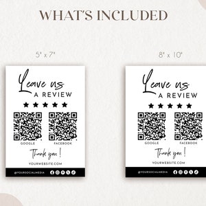 Leave Us A Review Minimalist Template, Review Sign, Ask for Review ...