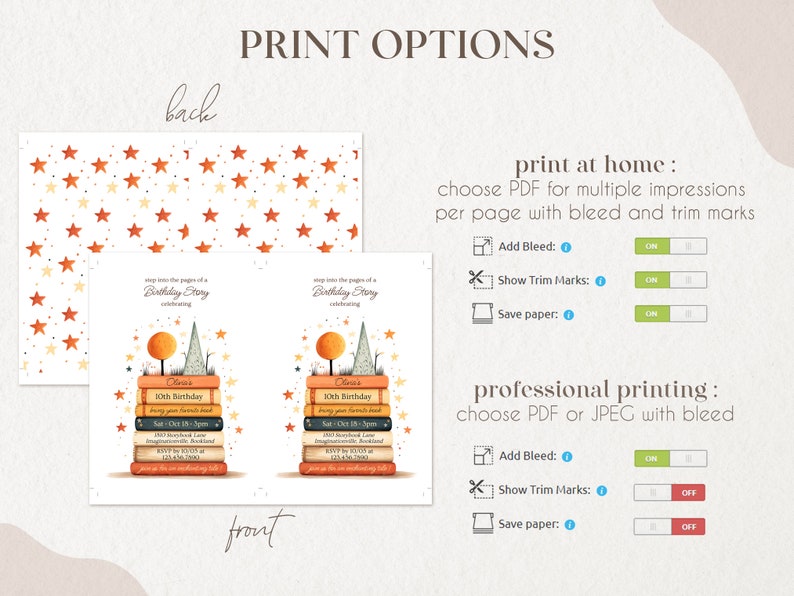 Storybook Birthday Invitation Editable, Book Themed Party Template ...