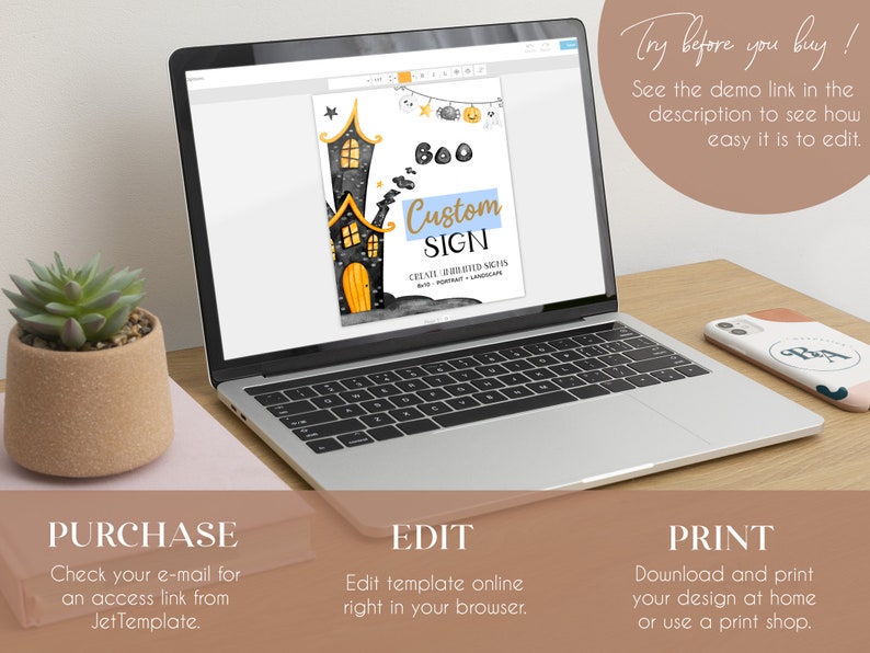 Editable Halloween Party Custom Sign, Spooky House, Costume Party ...