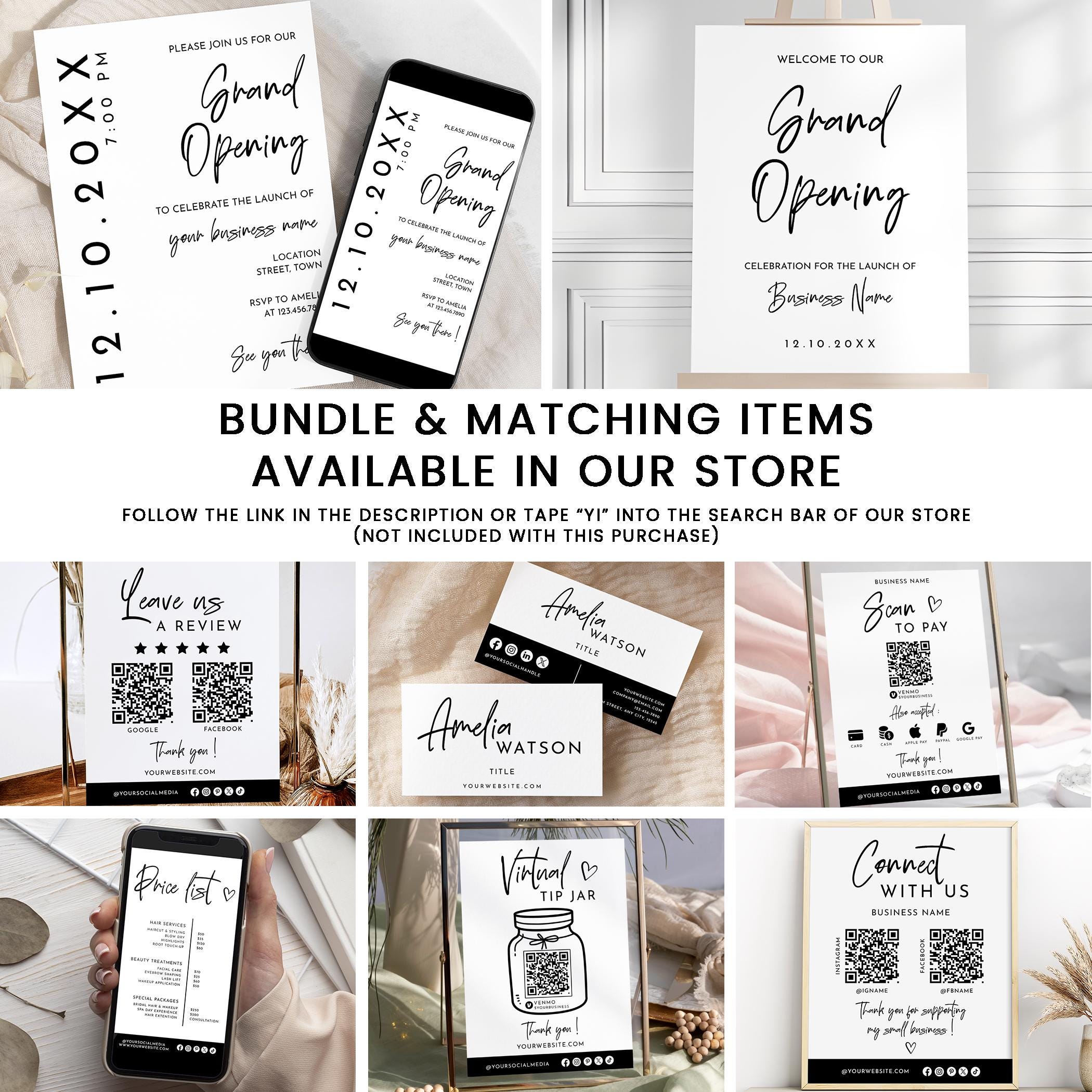 Minimalist Grand Opening Invitation Template, Modern Business Event, We ...