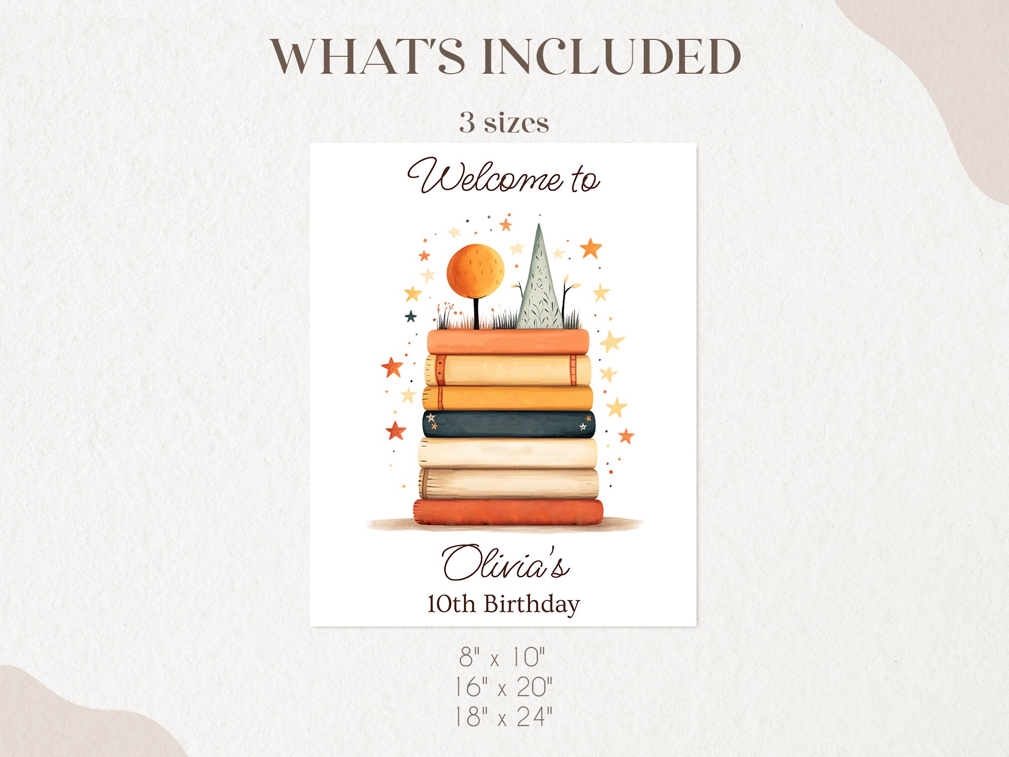 Storybook Birthday Party Welcome Sign Book Themed Birthday - Etsy