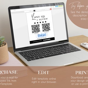 Leave Us A Review Minimalist Template, Review Sign, Ask for Review ...